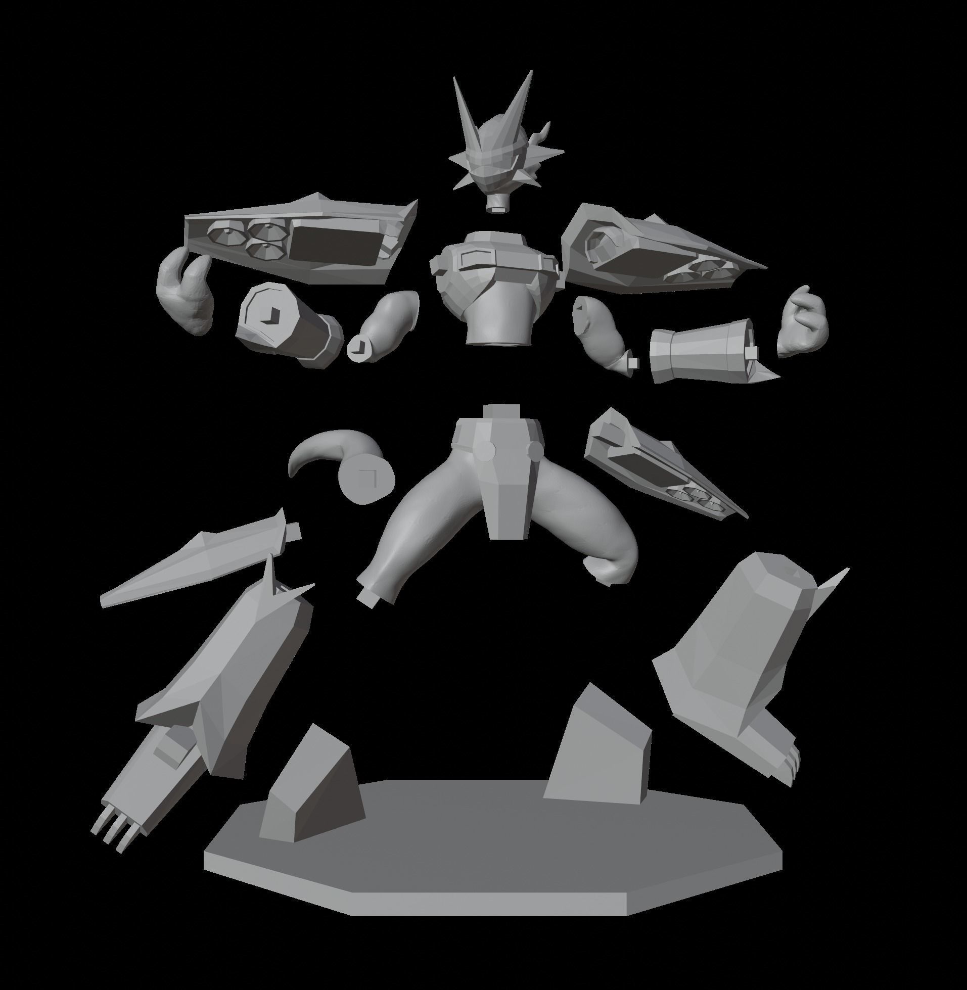 Digimon - Magnamon 3D Printing Model 3D print model 3D model 3D ...