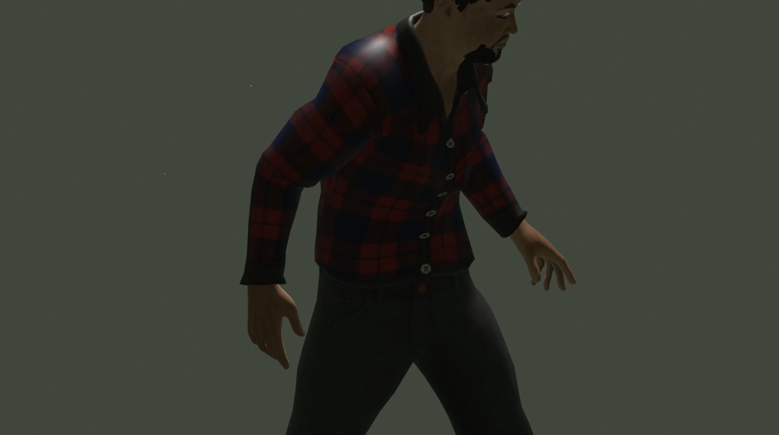 Generic Male Wearing Flannel free 3D model animated rigged | CGTrader