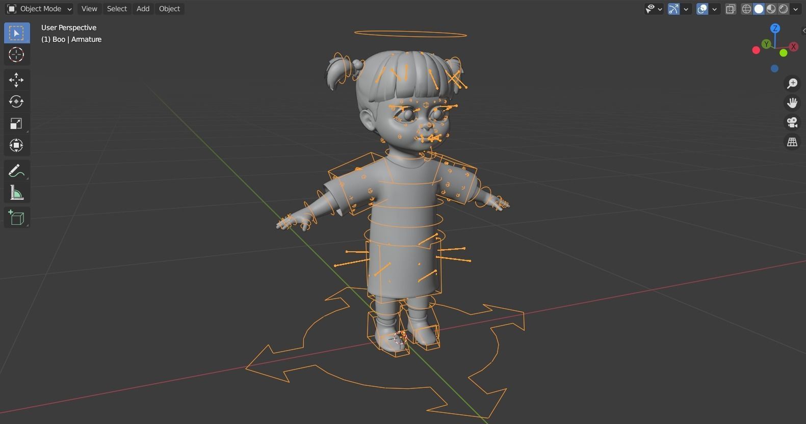 Monster inc - Boo rigged 3D model rigged | CGTrader