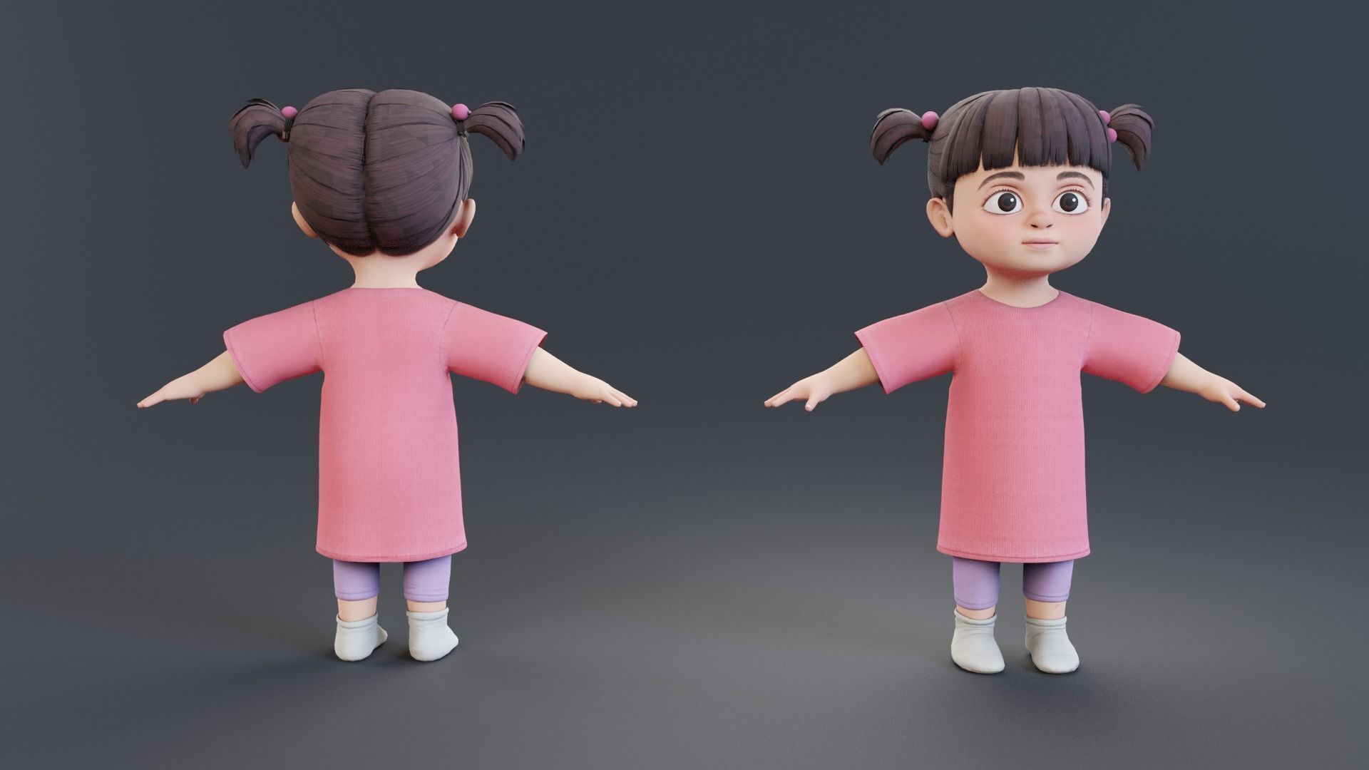 Monster inc - Boo rigged 3D model rigged | CGTrader