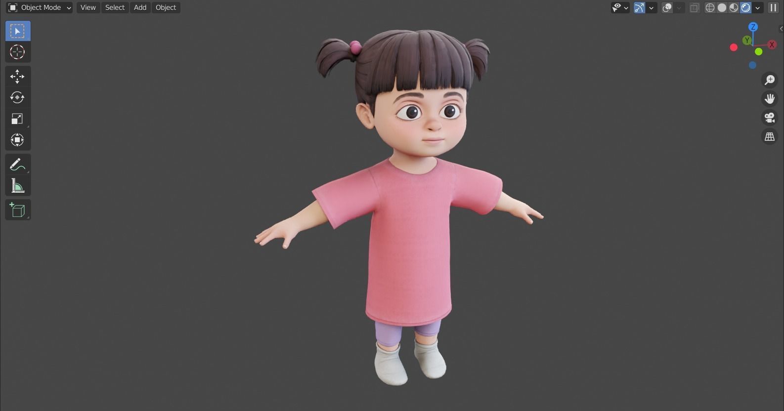 Monster inc - Boo rigged 3D model rigged | CGTrader