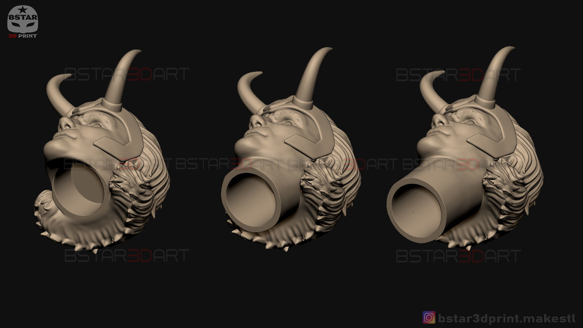 Loki Head - Tom Hiddleston - Loki TV series 2021 - High Quality 3D ...