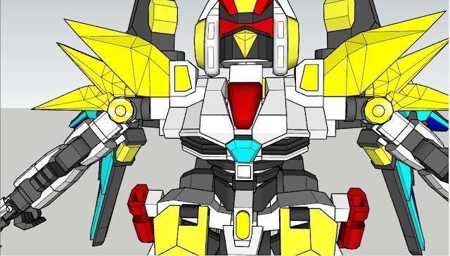 Texture Robots mecha Pokemon Poppo X Gundam Custom VR / AR / low-poly ...