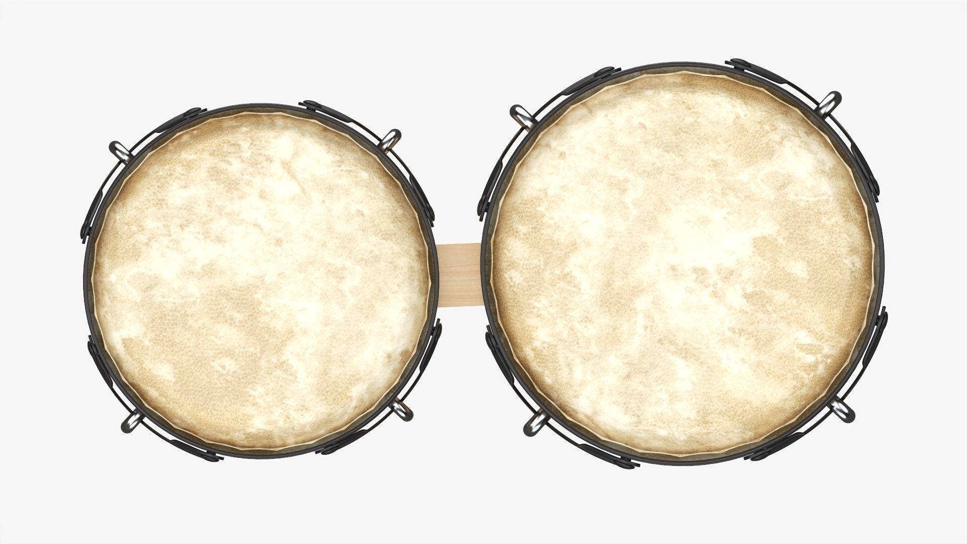 Bongo set wooden conga drum 3D model | CGTrader