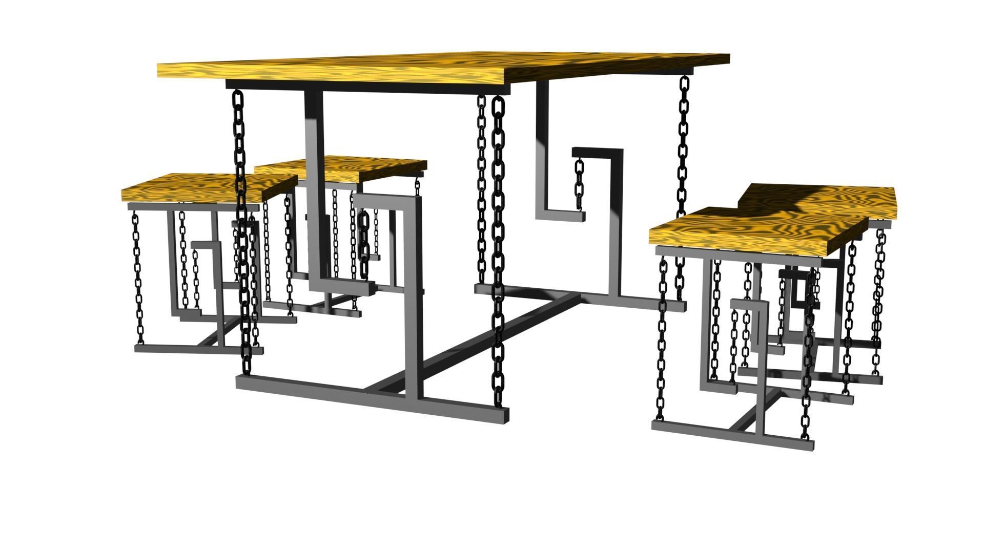 Balance table witch chair 3D model | CGTrader