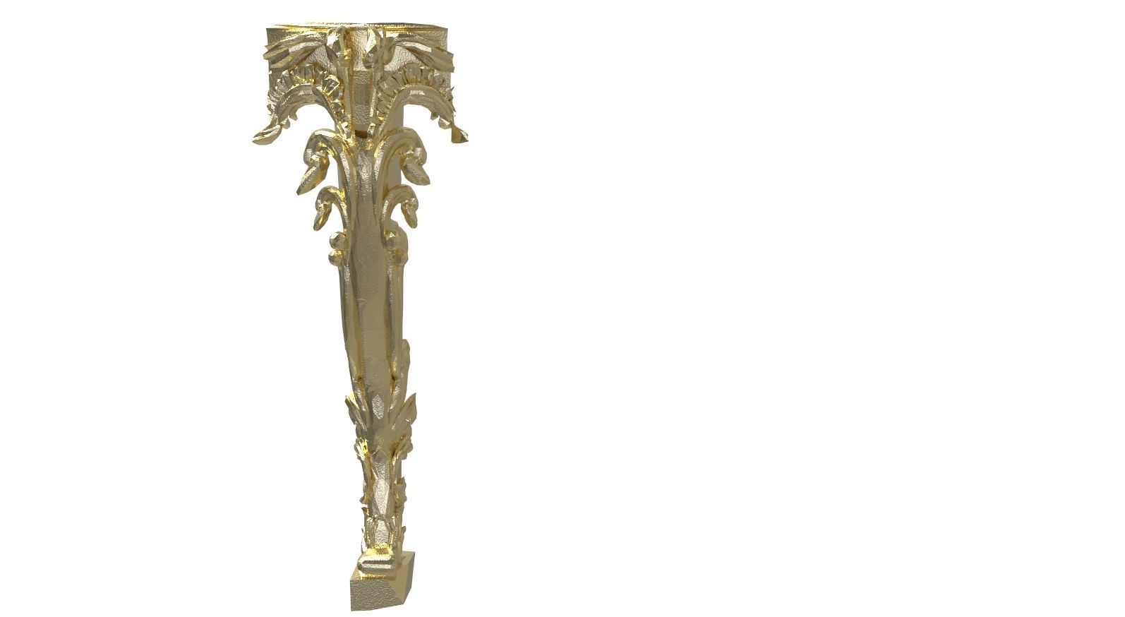 Baroque pattern table leg 3D model | CGTrader
