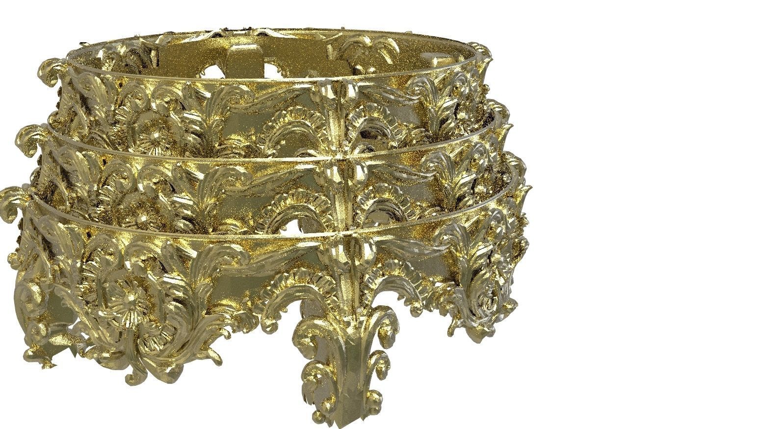 Baroque patterns 3D model | CGTrader