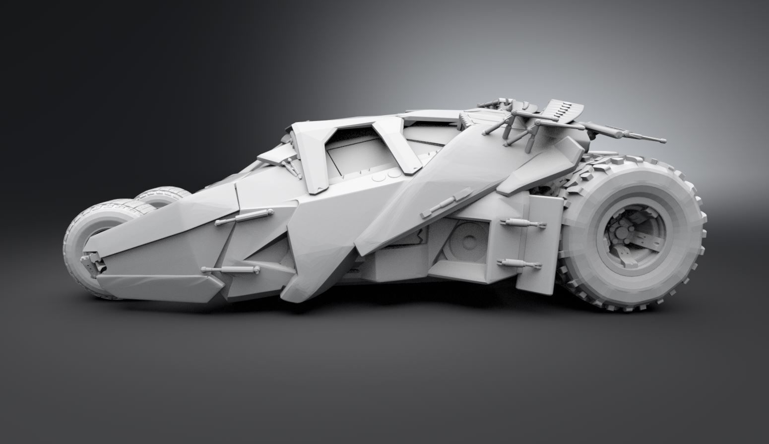 Batmobile Tumbler scale model 3D model 3D printable | CGTrader