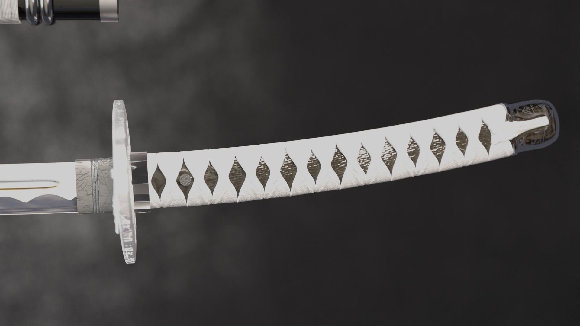 White Katana 3D model | CGTrader