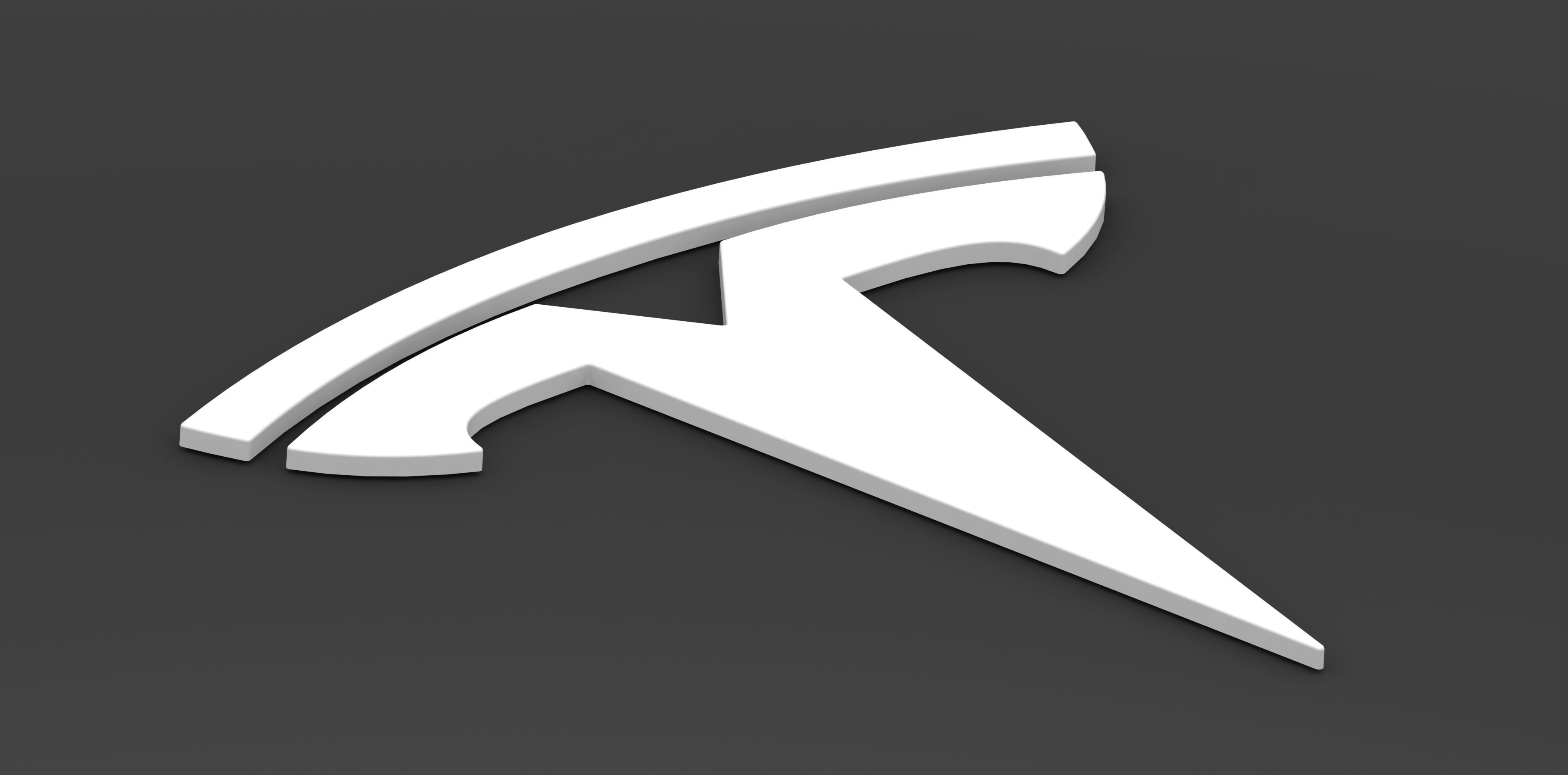 Tesla car logo source file for 3D printers or CNC 3D model 3D printable ...