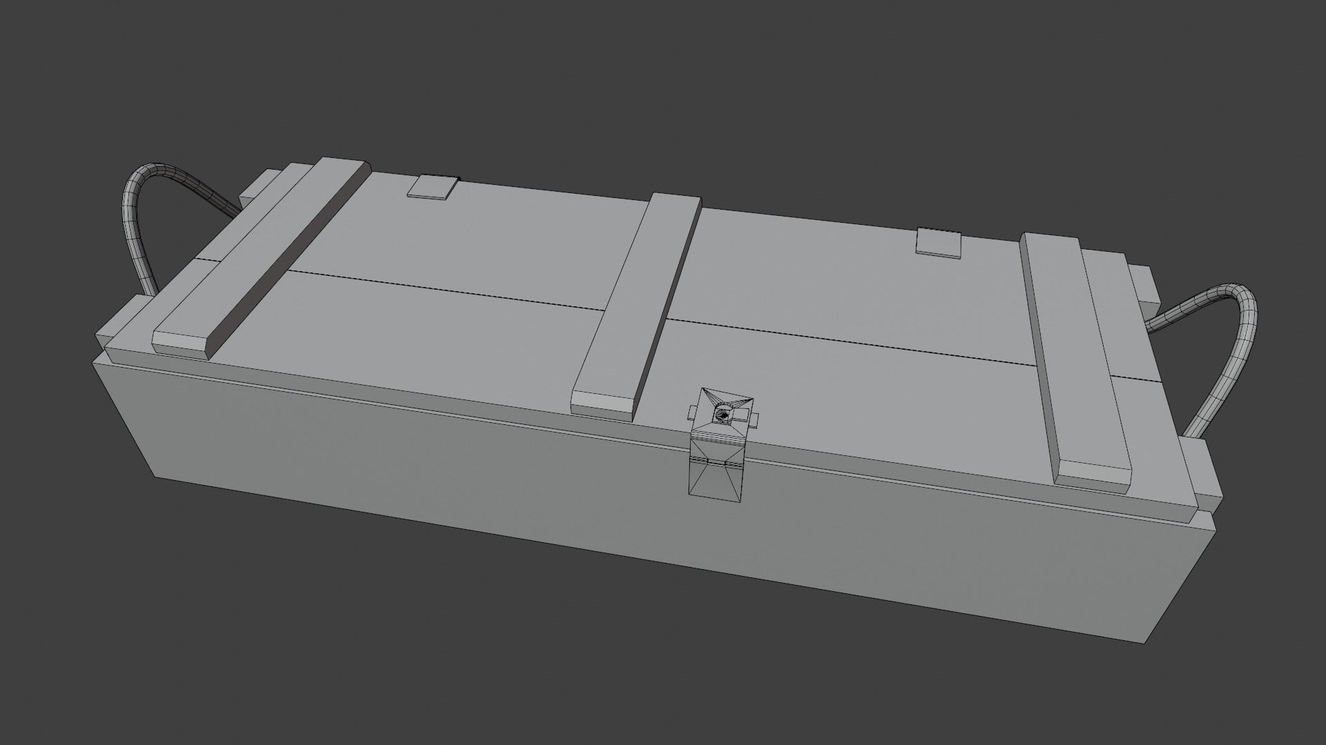 3D model M68 Military Wooden Ammo Crate PBR Low Poly Game Ready VR / AR ...