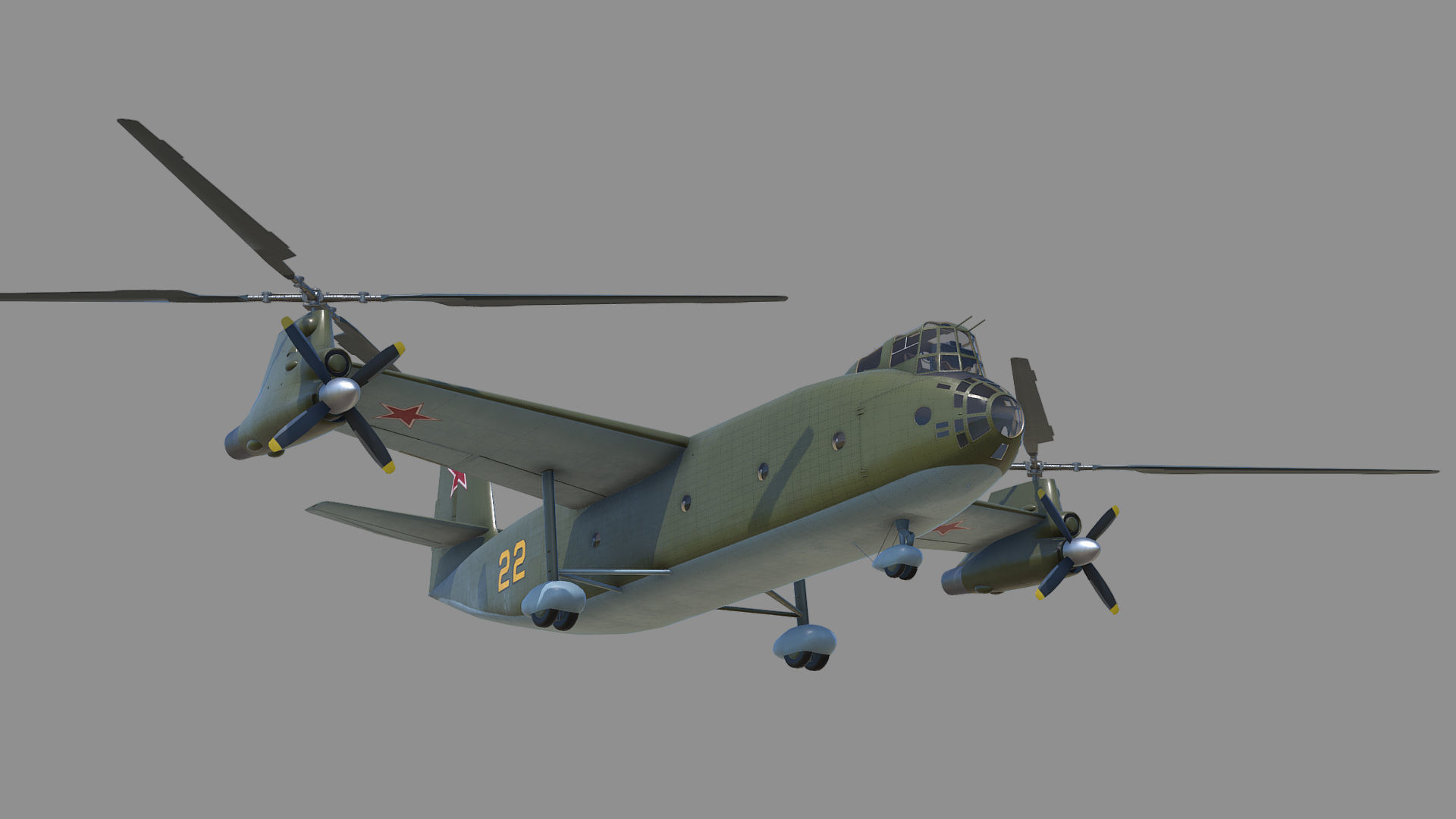 3D model Kamov Ka-22 VR / AR / low-poly | CGTrader