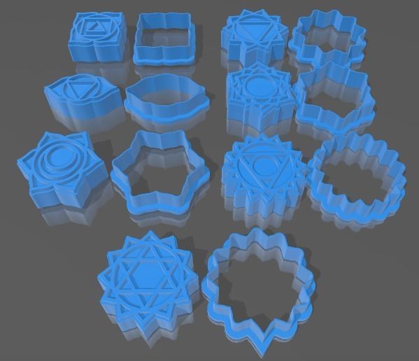 Chakra symbols 3D model 3D printable | CGTrader
