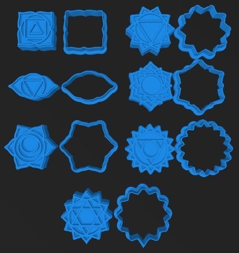 Chakra symbols 3D model 3D printable | CGTrader