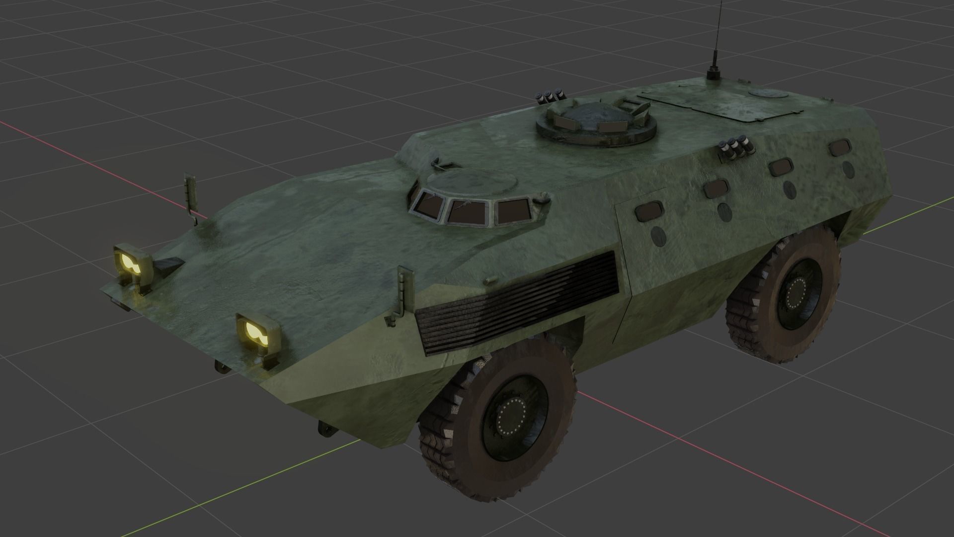 3D model Fiat 6614 - Wheeled Armoured Personnel Carrier VR / AR / low ...