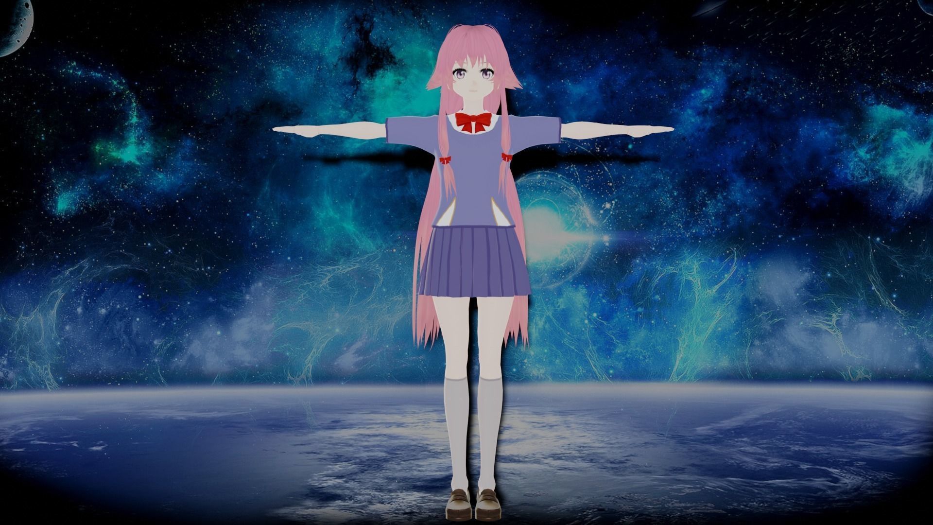 3D model Yuno Gasai - Original 3d character for vrchat VR / AR / low ...