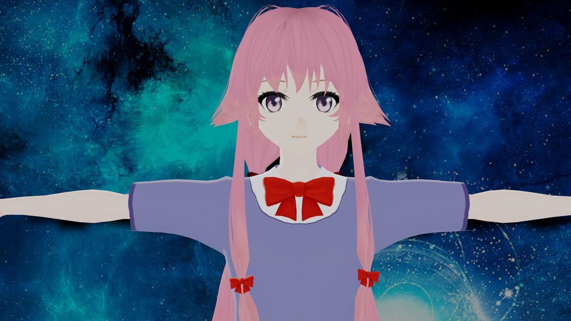 3D model Yuno Gasai - Original 3d character for vrchat VR / AR / low ...