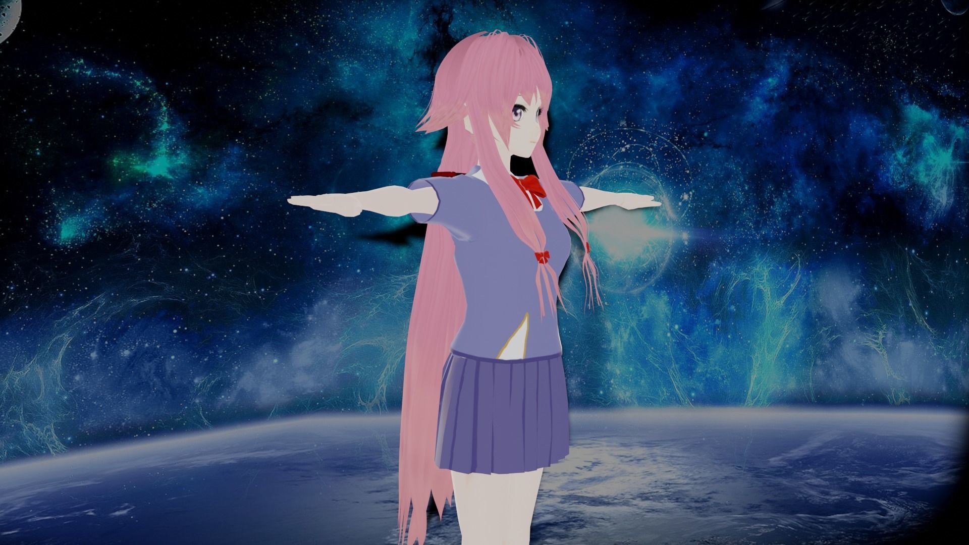 3D model Yuno Gasai - Original 3d character for vrchat VR / AR / low ...