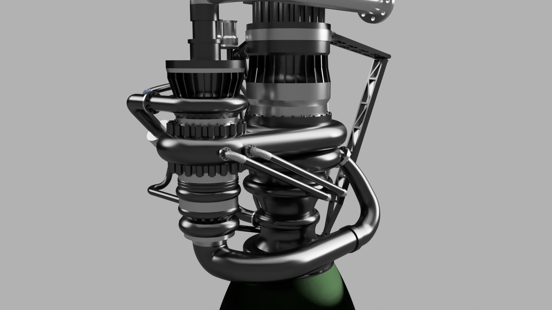 Space-X Raptor engine simplified 3D model 3D printable | CGTrader