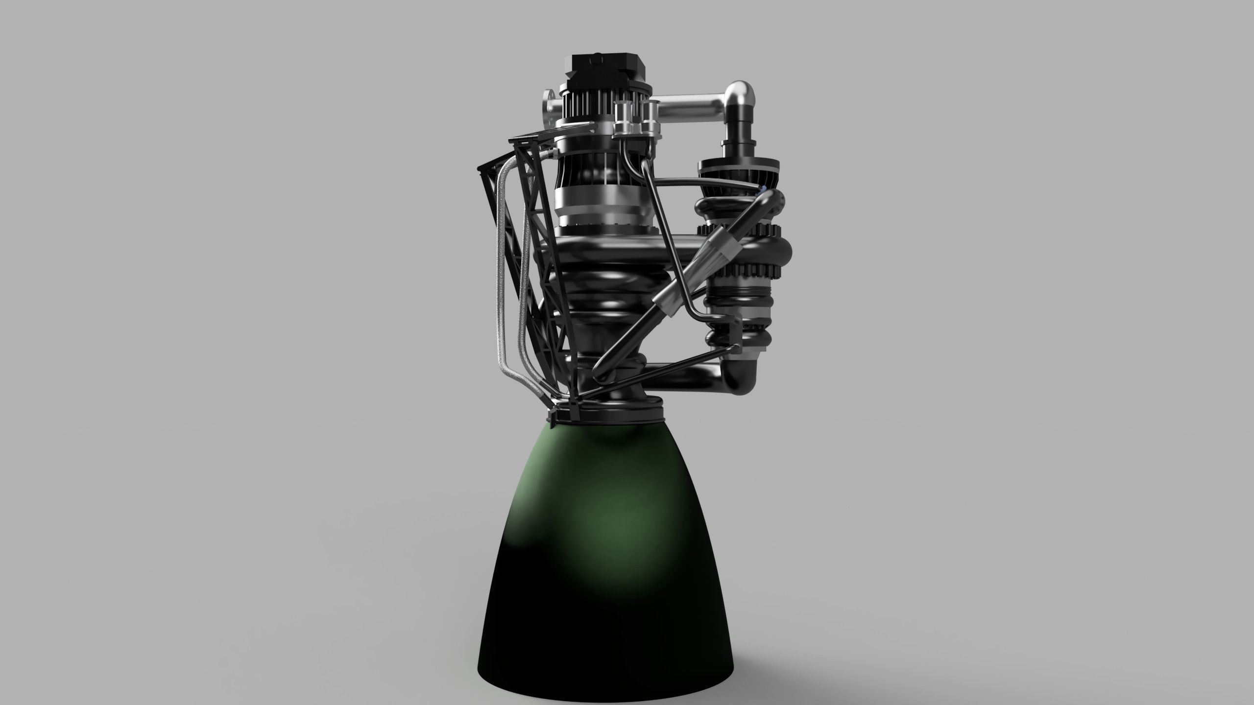 Space-X Raptor engine simplified 3D model 3D printable | CGTrader