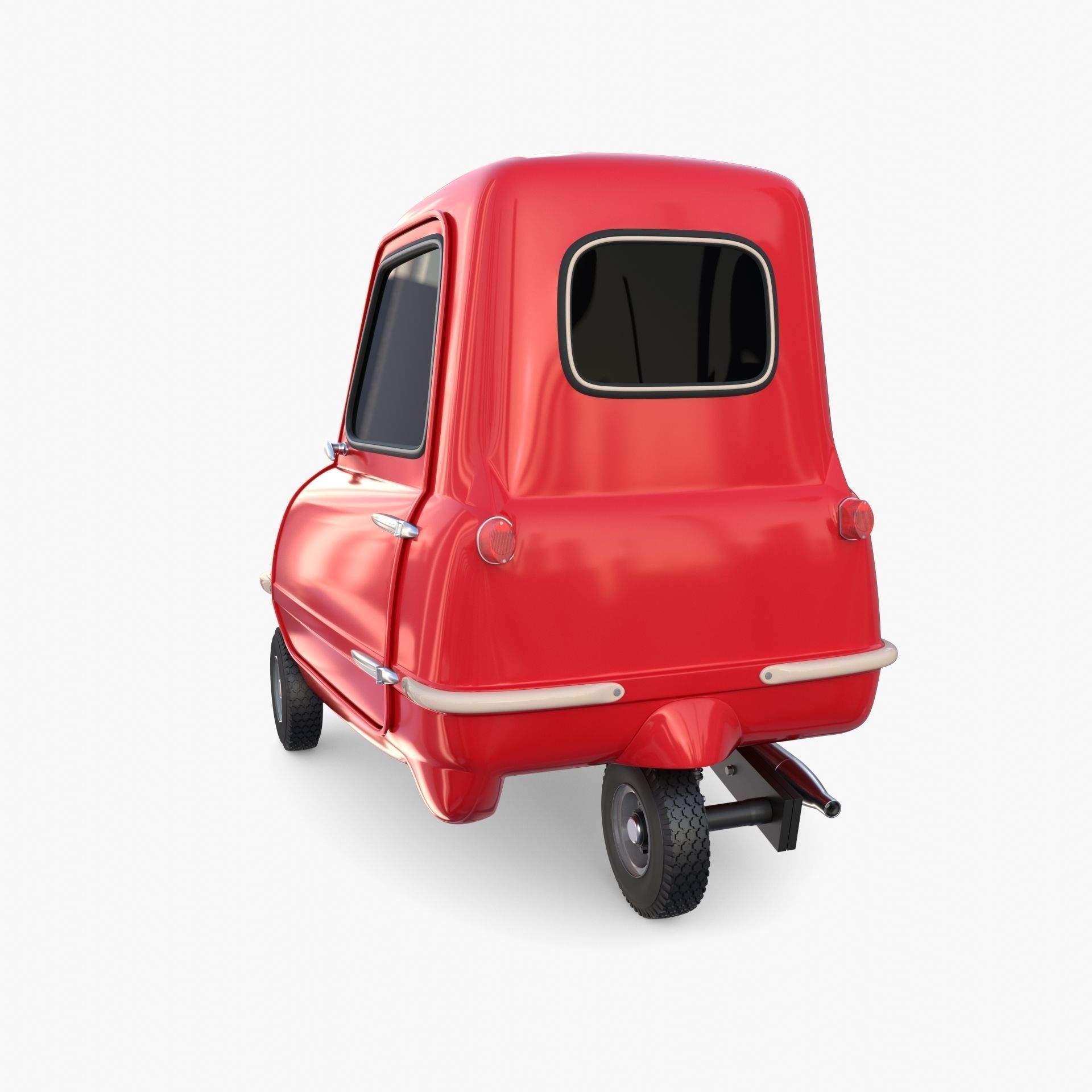 Peel P50 Red with chassis 3D model | CGTrader