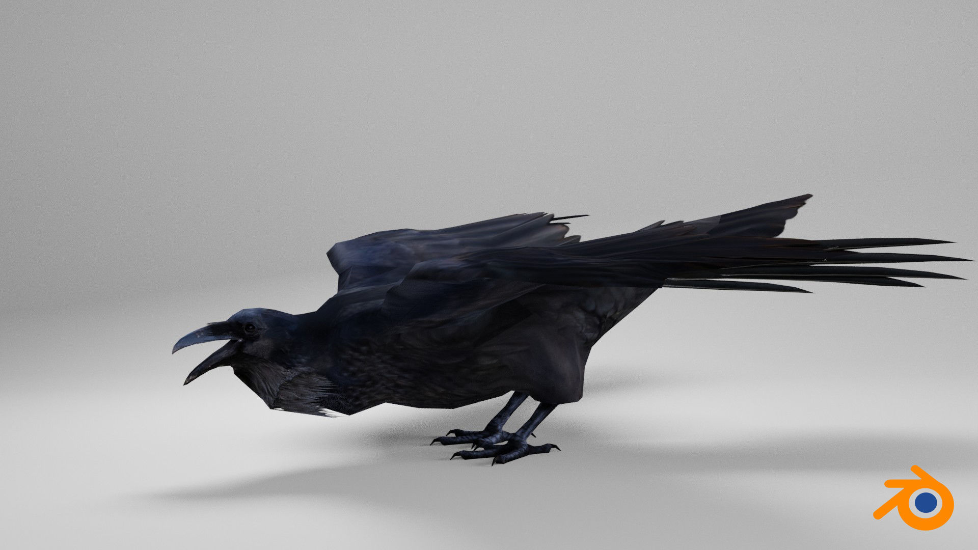 3D model Raven VR / AR / low-poly rigged animated | CGTrader