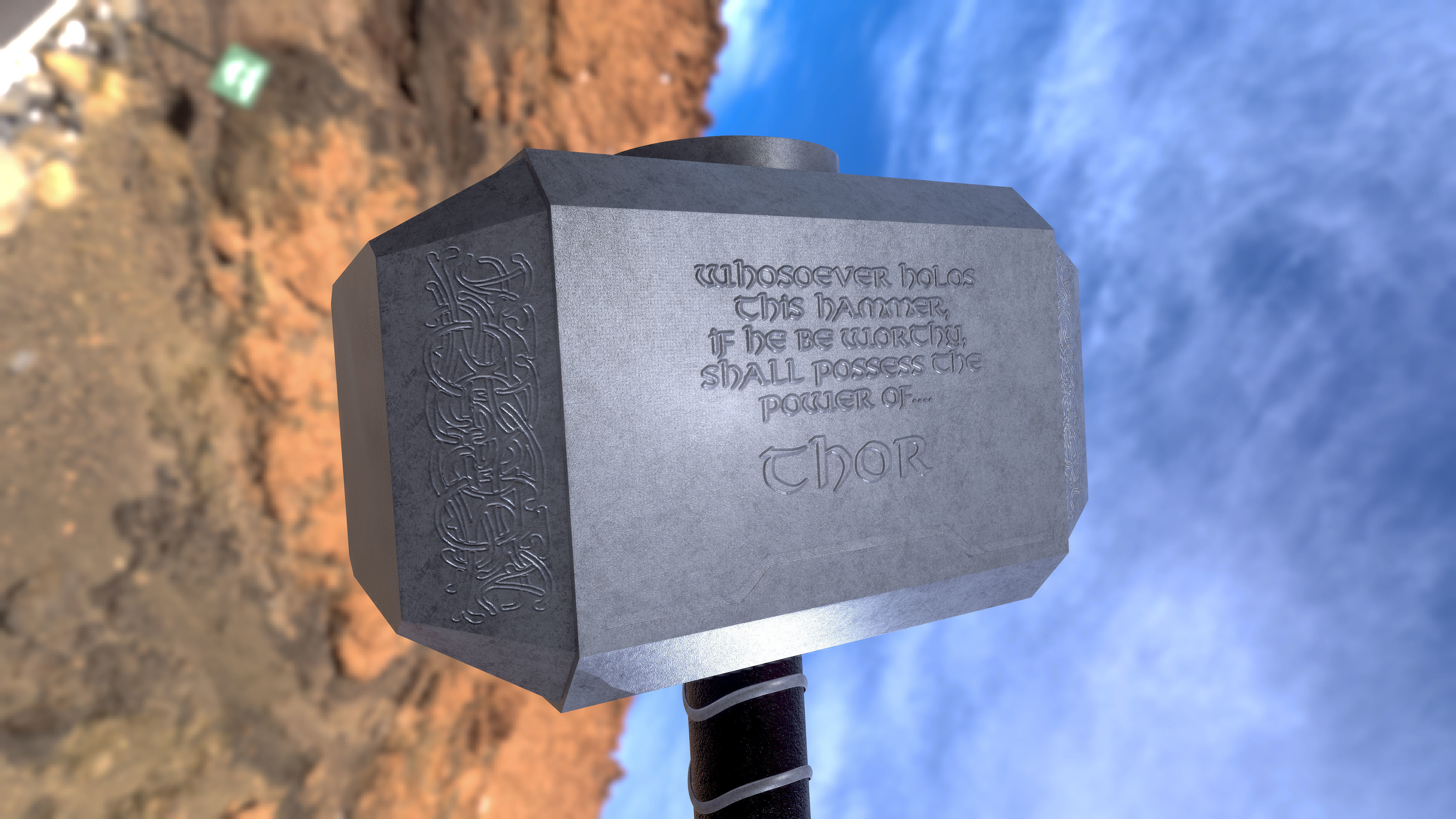 Mjolnir free 3D model | CGTrader