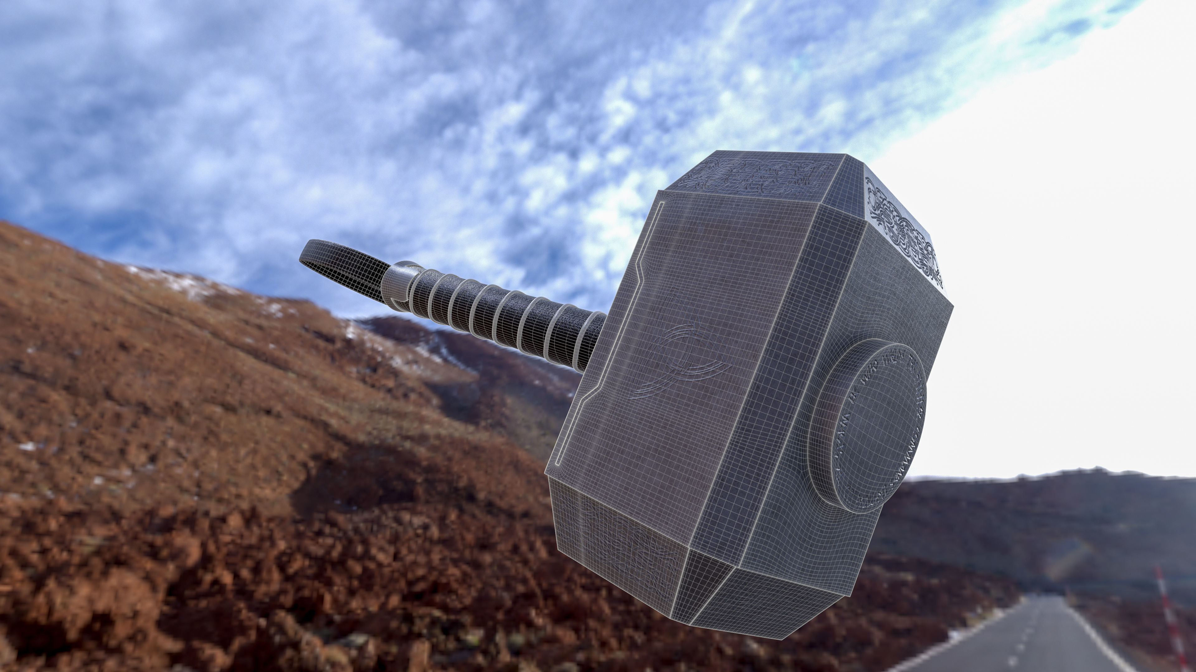 Mjolnir free 3D model | CGTrader