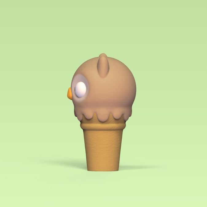 Owl Ice Cream 3D model 3D printable | CGTrader