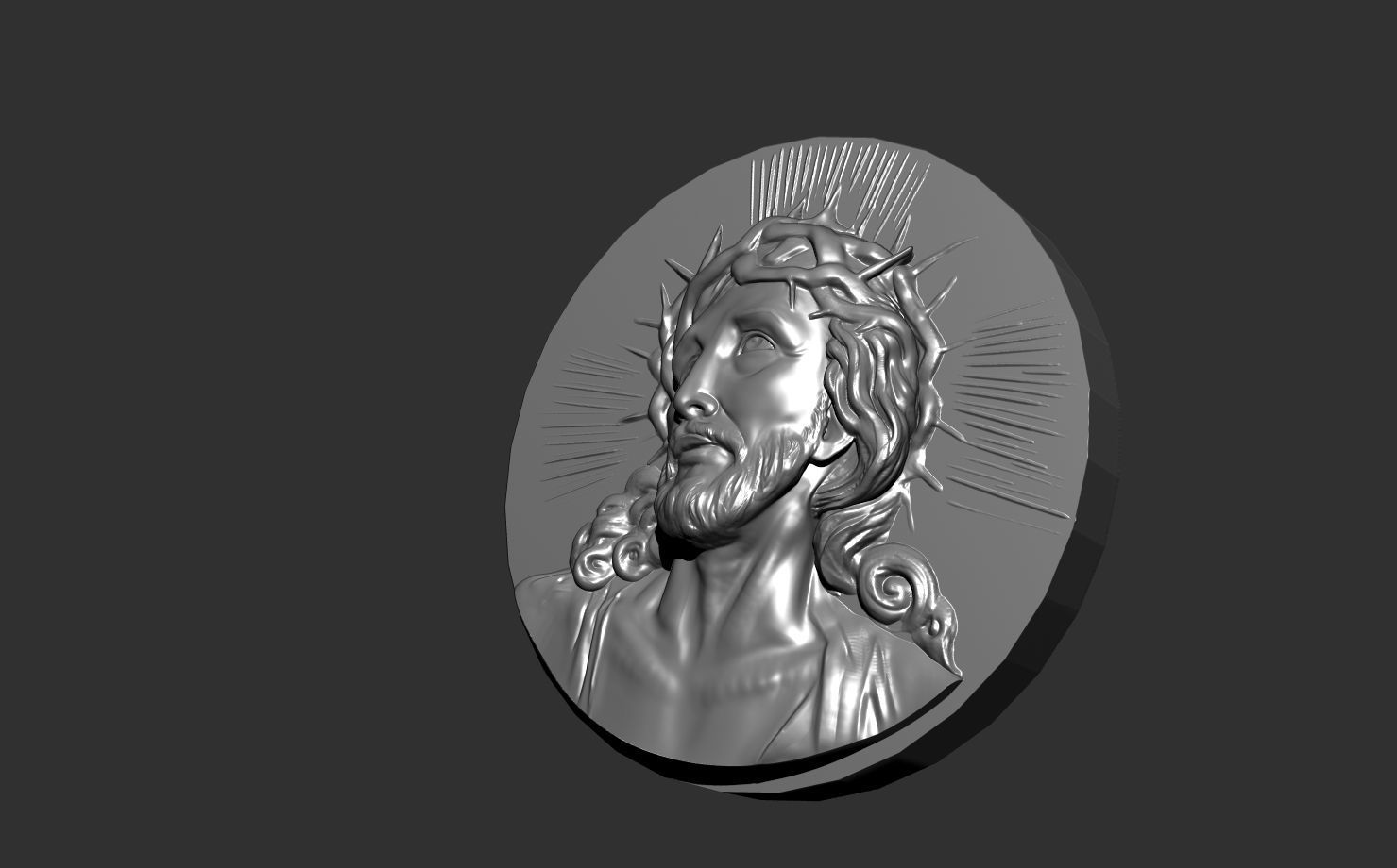 JESUS CHRIST JESUS OF NAZARETH JESUS ON SILVER COIN 3D model 3D ...