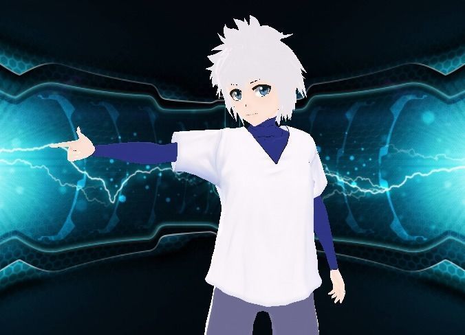 3D model Killua Zoldyck- male avatar for vrchat vtubing also for gaming ...