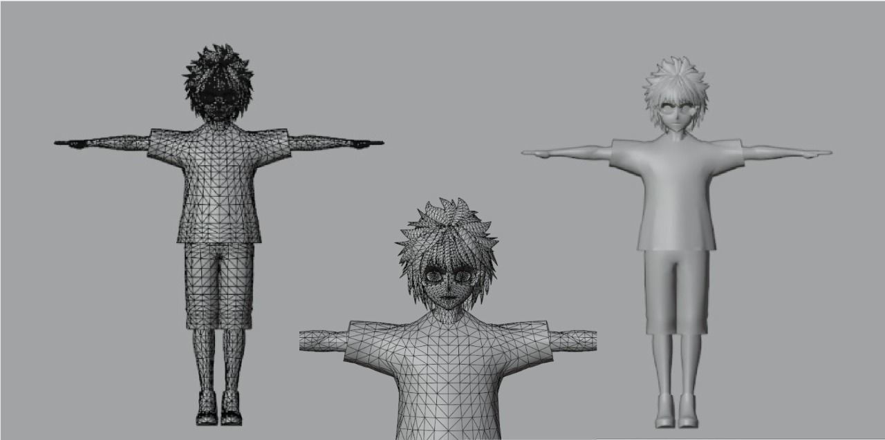 3D model Killua Zoldyck- male avatar for vrchat vtubing also for gaming ...