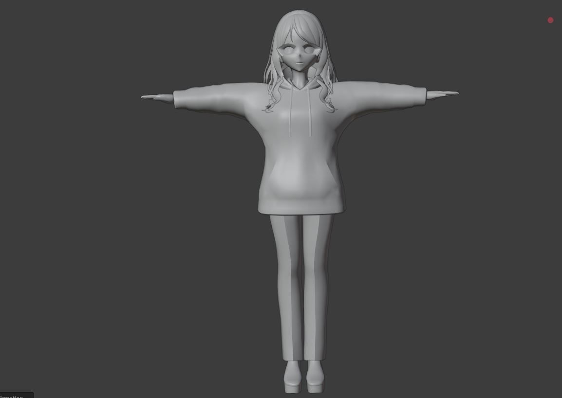 3D model cute anime girl character c13 VR / AR / low-poly rigged | CGTrader