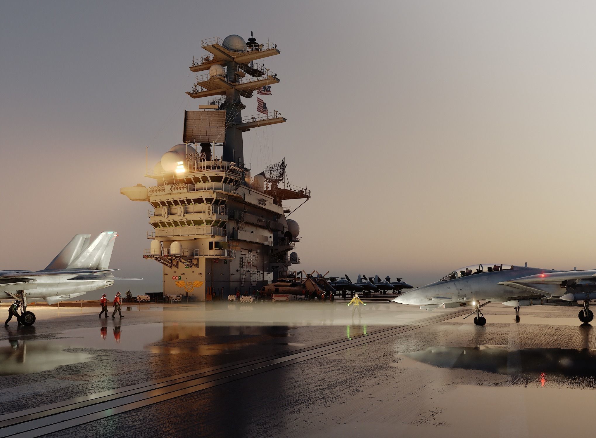 Aircraft Carrier 3D model rigged | CGTrader