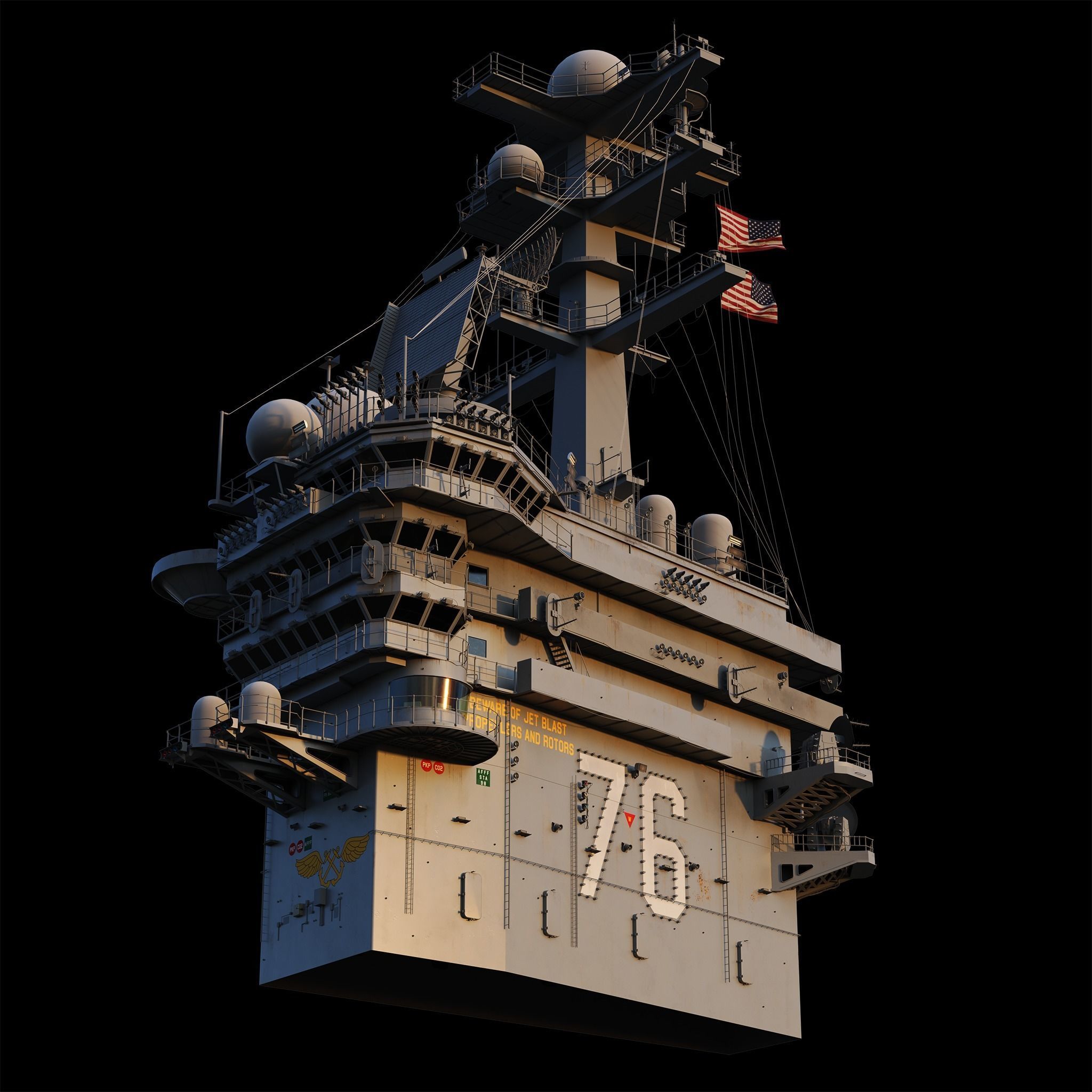 Aircraft Carrier 3D model rigged | CGTrader