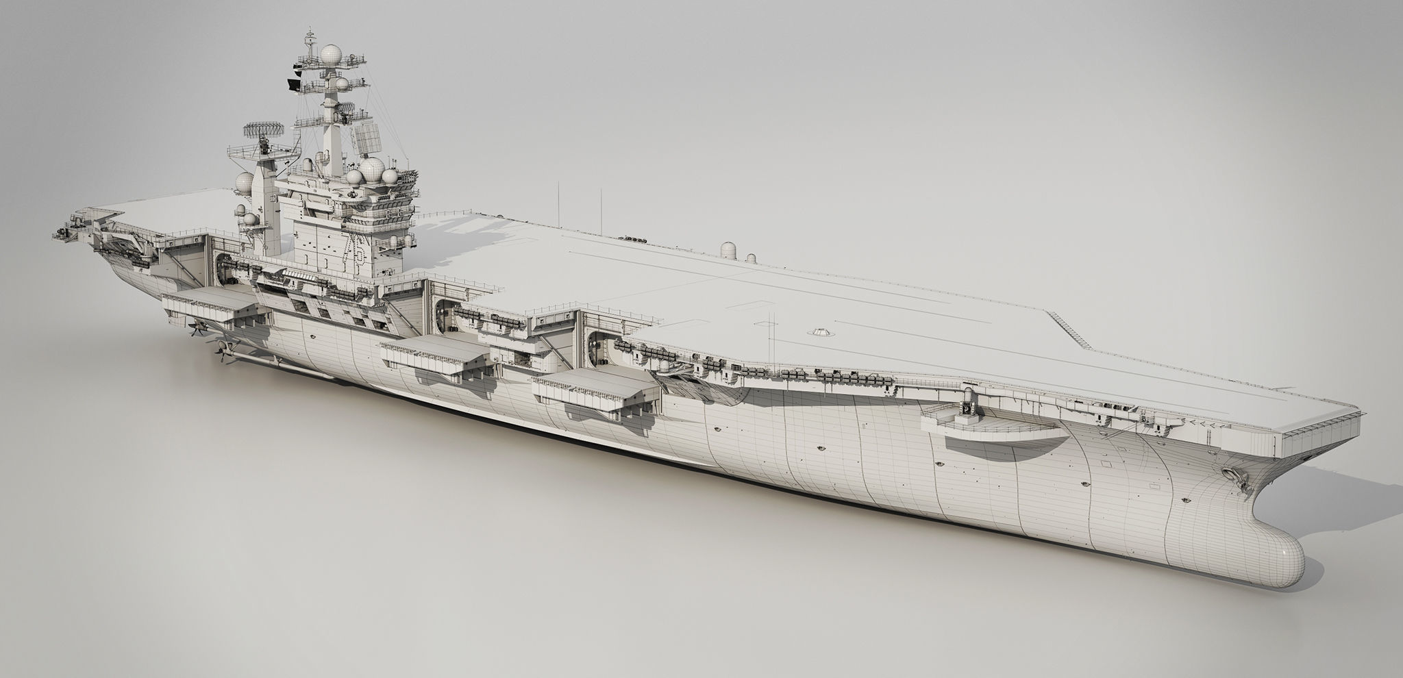 Aircraft Carrier 3D model rigged | CGTrader