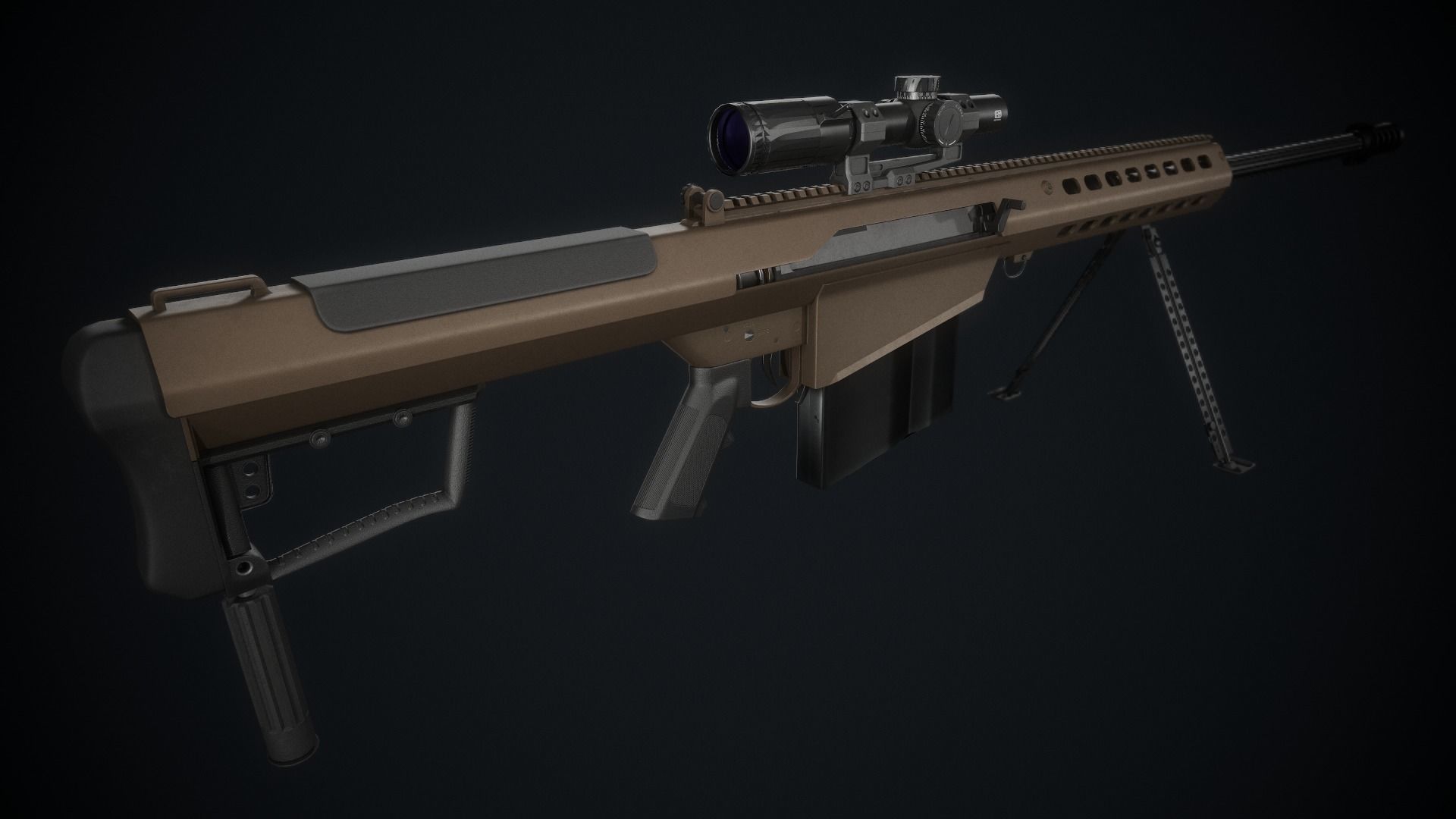 Barret M107A1 free VR / AR / low-poly 3D model | CGTrader