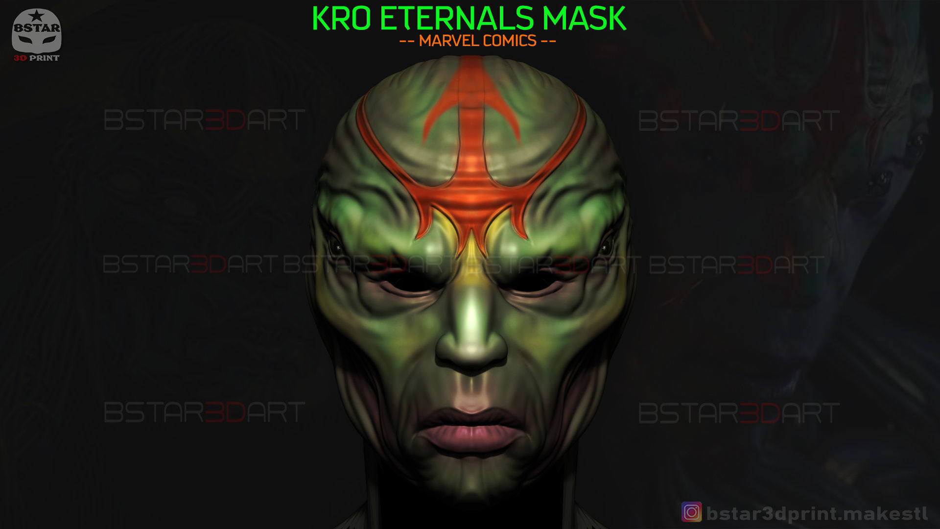 KRO Eternals Mask - Villain Deviants Helmet - Marvel comics 3D model 3D ...