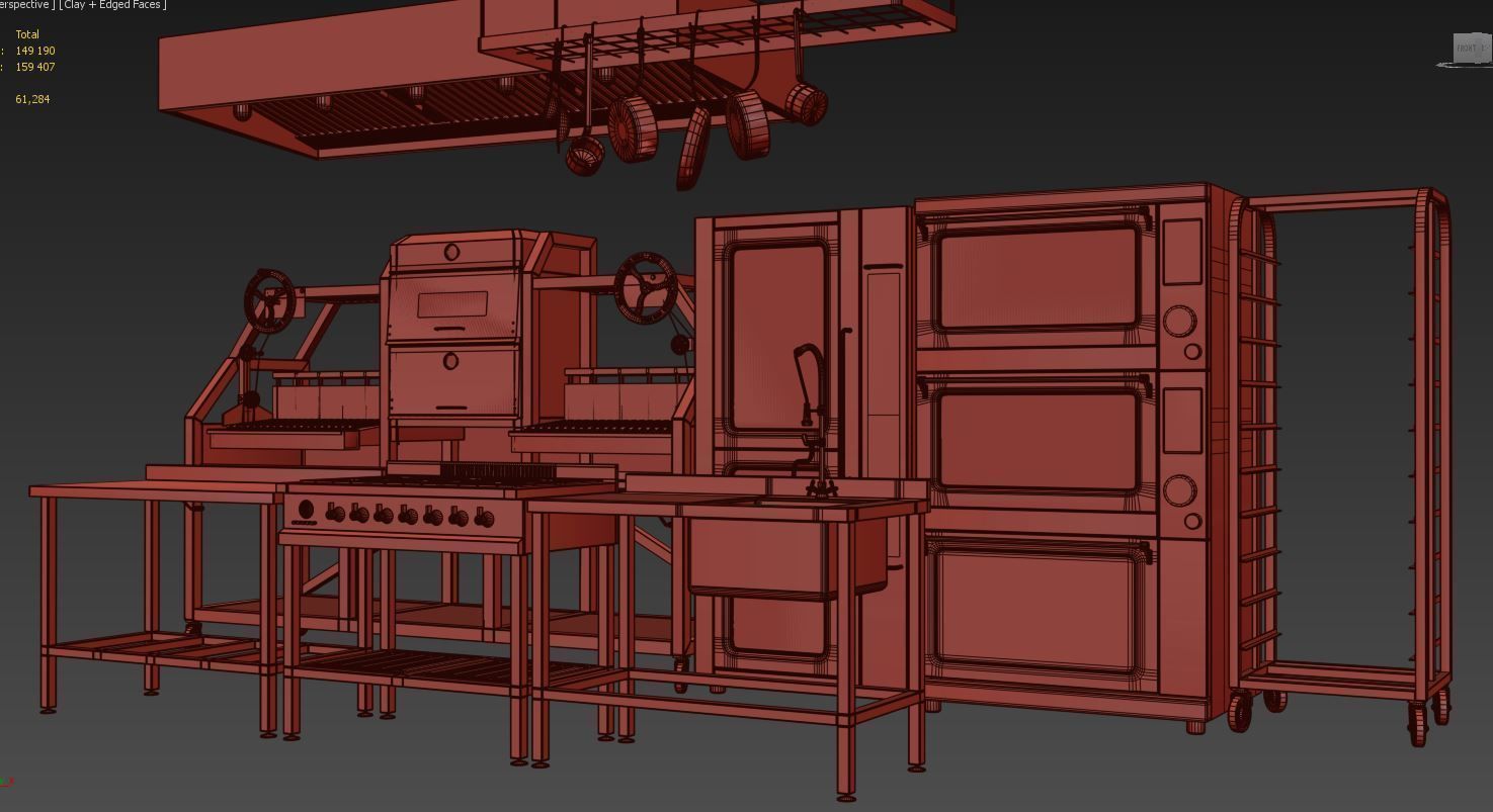 Commercial Kitchen Equipment 3D model | CGTrader