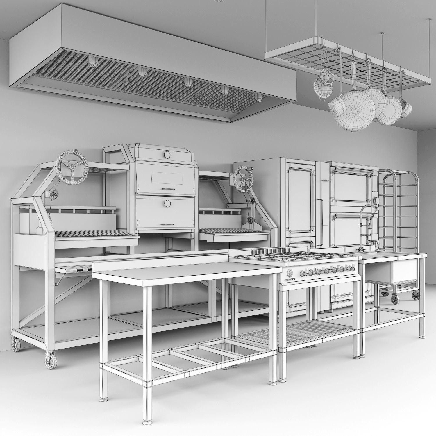 Commercial Kitchen Equipment 3D model | CGTrader