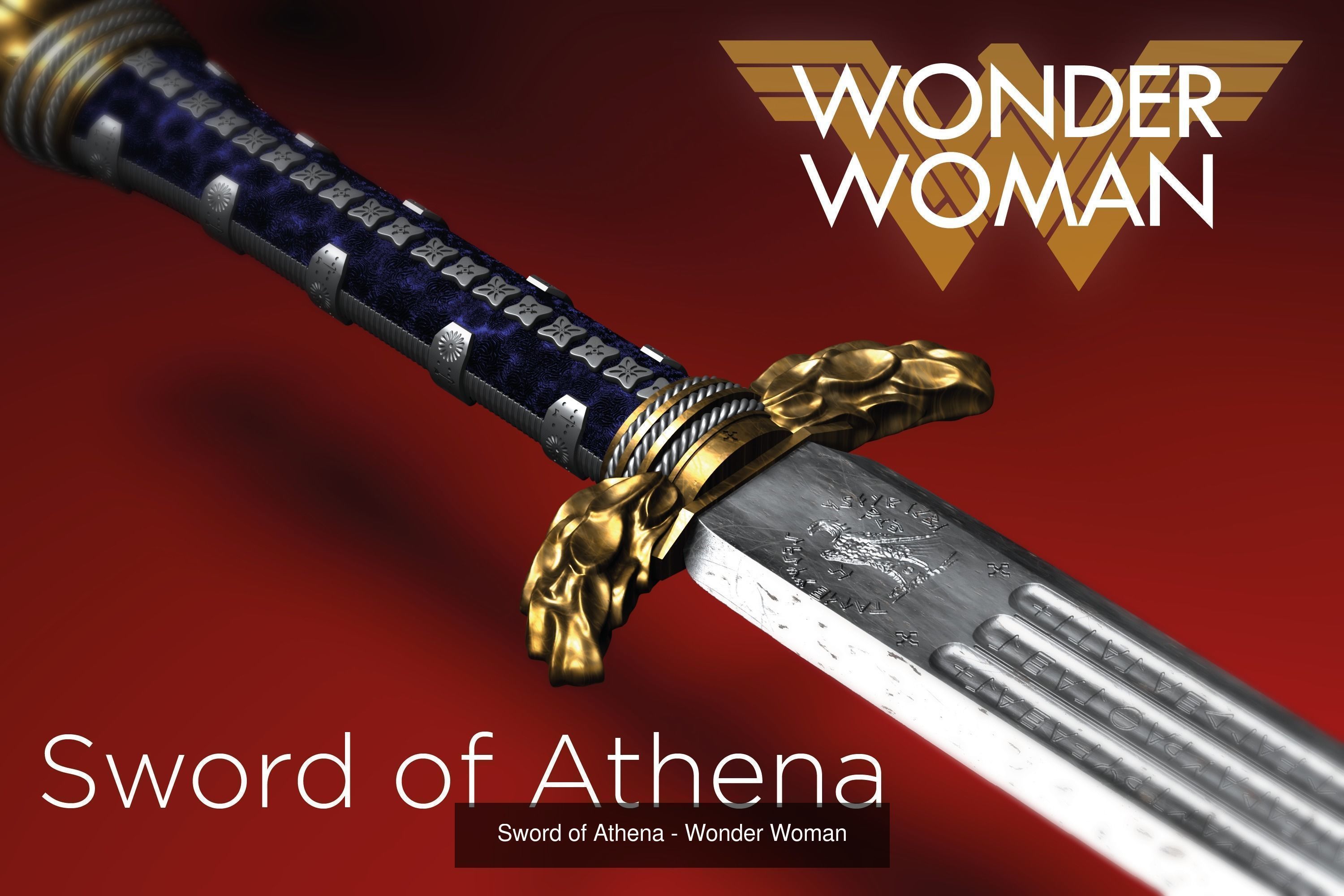 Wonder Woman Sword and shield 3D Model Collection | CGTrader