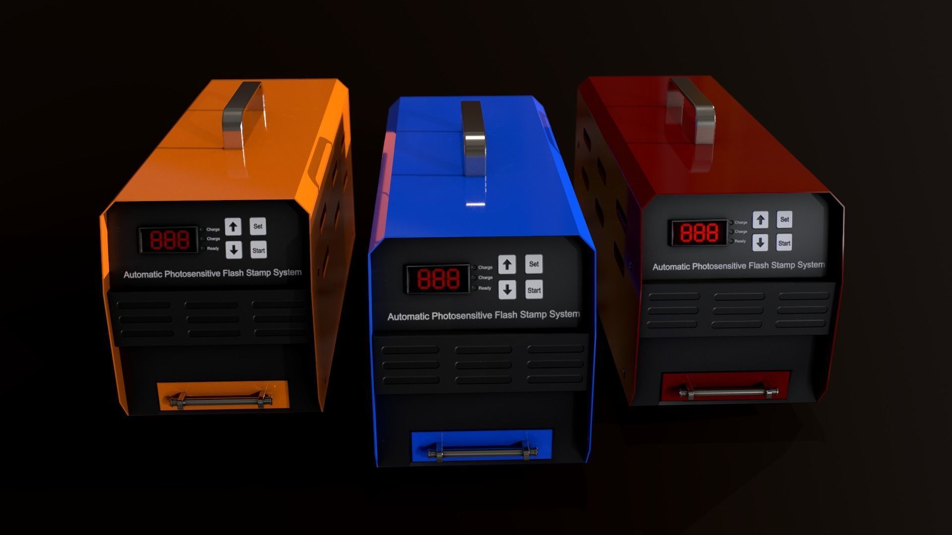 3D model Automatic Flash Stamp Machine - Seal Maker - V2 VR / AR / low ...