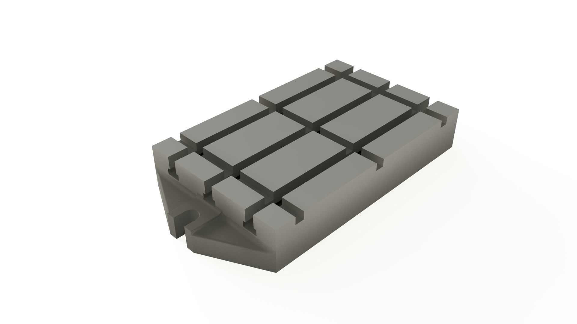 3D model T-slot base plates for axial machines VR / AR / low-poly ...