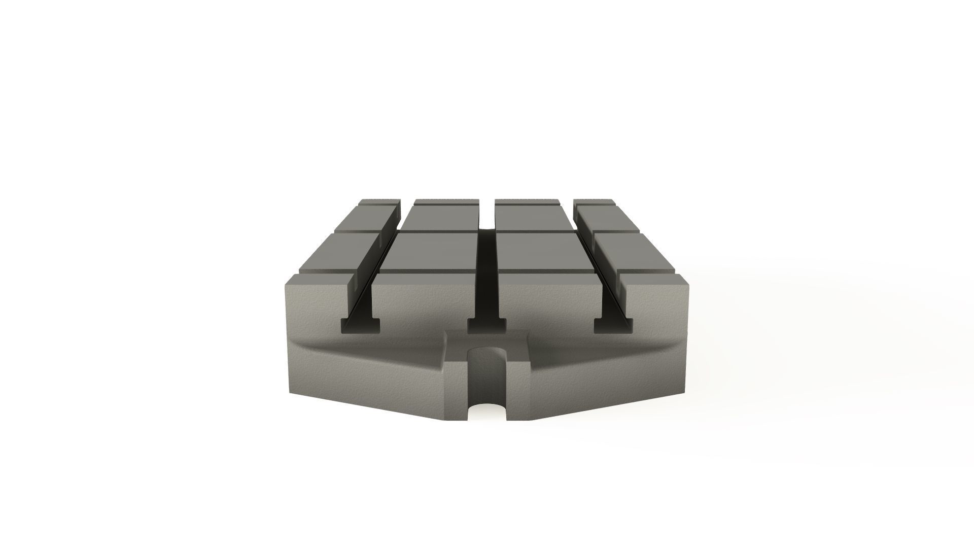 3D model T-slot base plates for axial machines VR / AR / low-poly ...