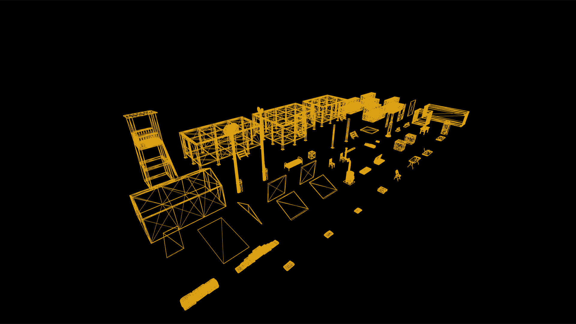 3D model Modular military base with props VR / AR / low-poly | CGTrader