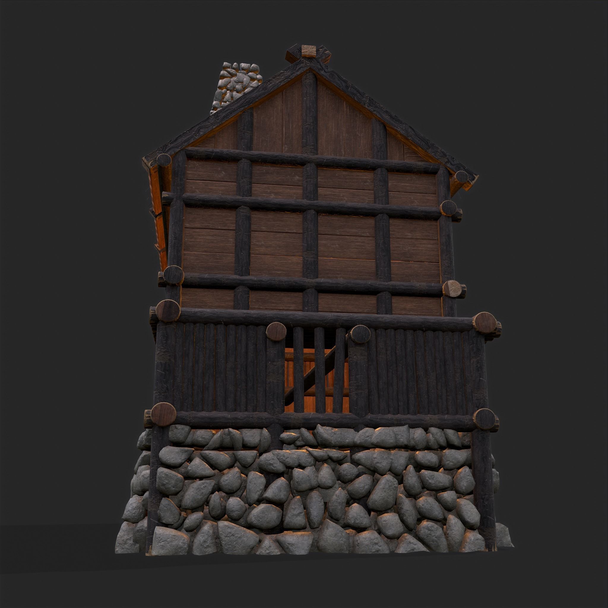 3D model Medieval Cabin J VR / AR / low-poly | CGTrader