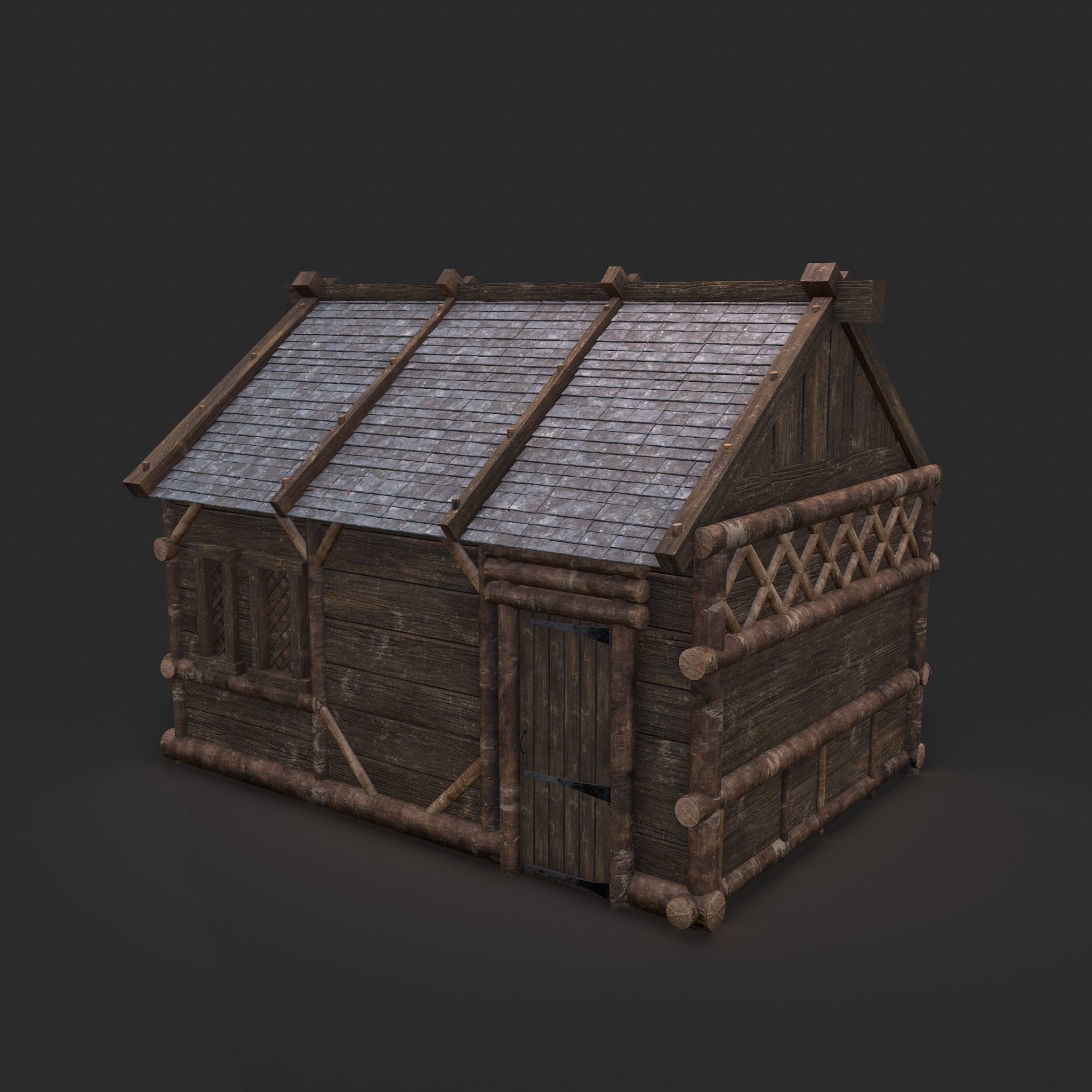 3D model Medieval Cabin L VR / AR / low-poly | CGTrader
