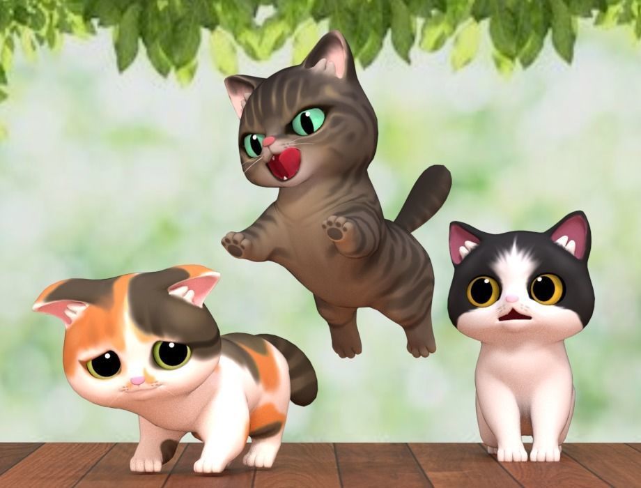 3D model Cartoon Moggie VR / AR / low-poly | CGTrader