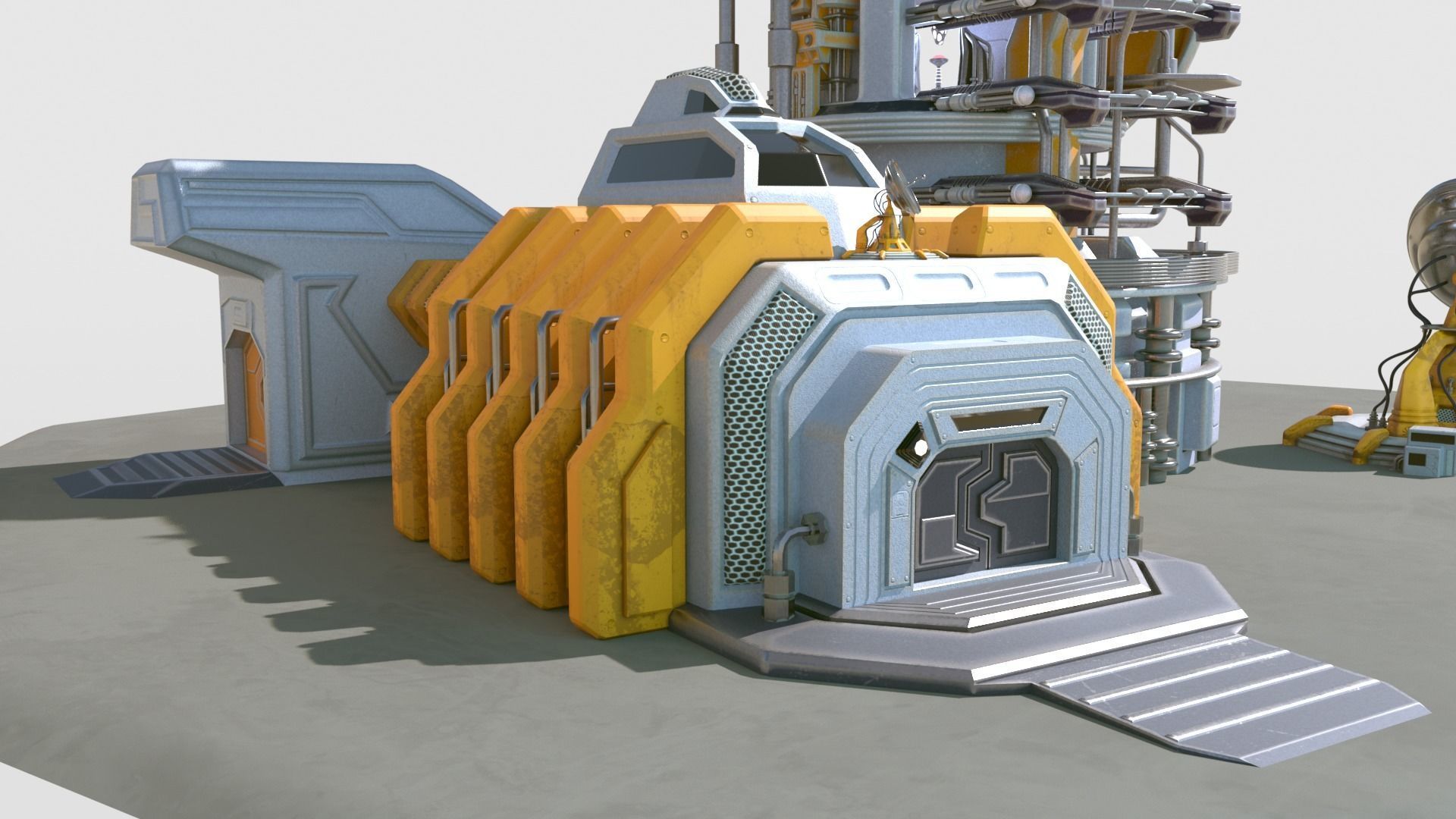 Scifi military base 3D model | CGTrader