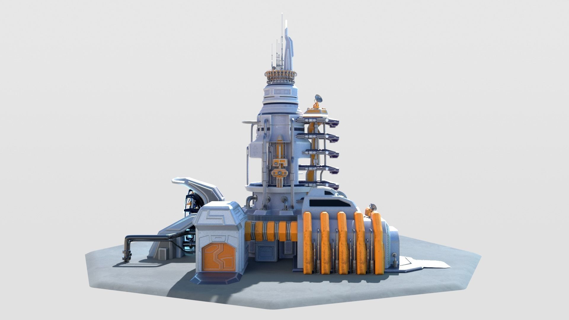 Scifi military base 3D model | CGTrader